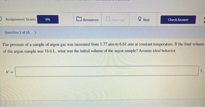 Solved Assignment Score: 0% Resources Give Up? Hint Check | Chegg.com