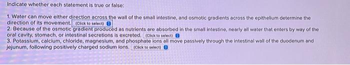 Solved Indicate whether each statement is true or false: 1. | Chegg.com