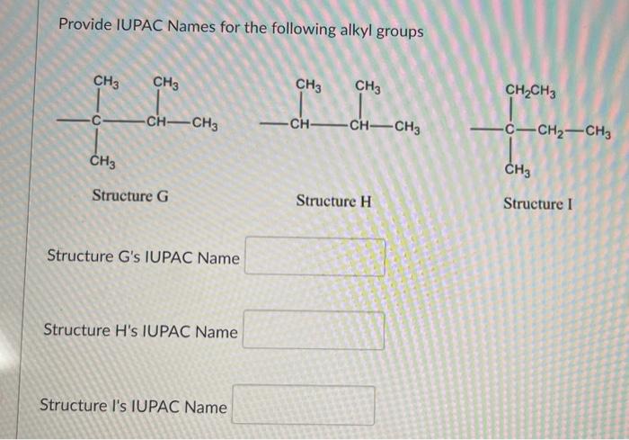 Provide the common and/or IUPAC names for the | Chegg.com
