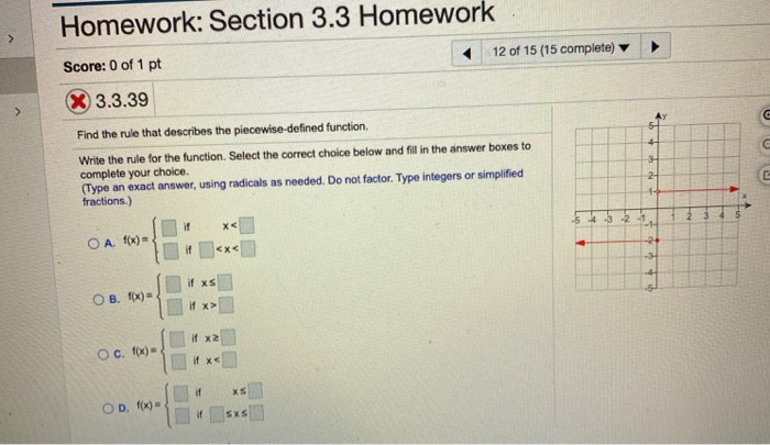 Solved Homework: Section 3.3 Homework 12 of 15 (15 complete) | Chegg.com Solved Homework: Section 3.3 Homework 12 of 15 (15 complete) | Chegg.com