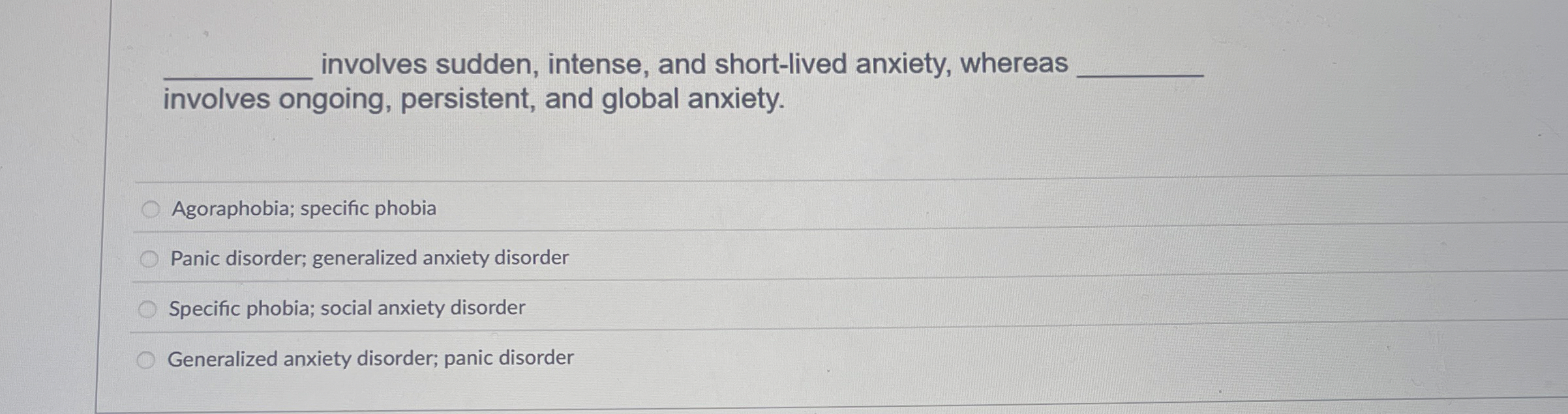 Solved q, ﻿involves sudden, intense, and short-lived | Chegg.com