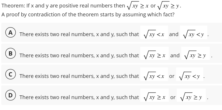 Solved Theorem: If x ﻿and y ﻿are positive real numbers then | Chegg.com