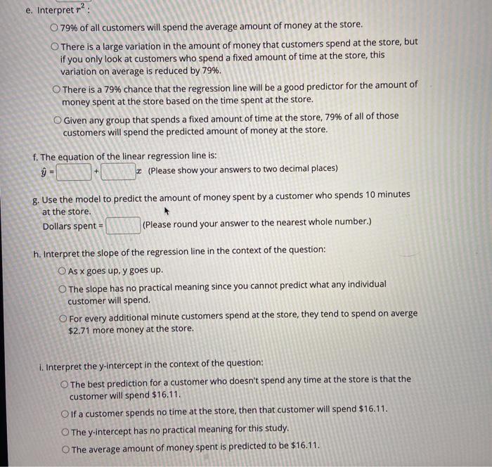 Solved A grocery store manager did a study to look at the | Chegg.com
