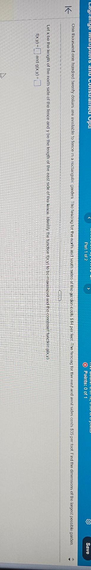 Solved Let x be the length of the north side of the fence | Chegg.com