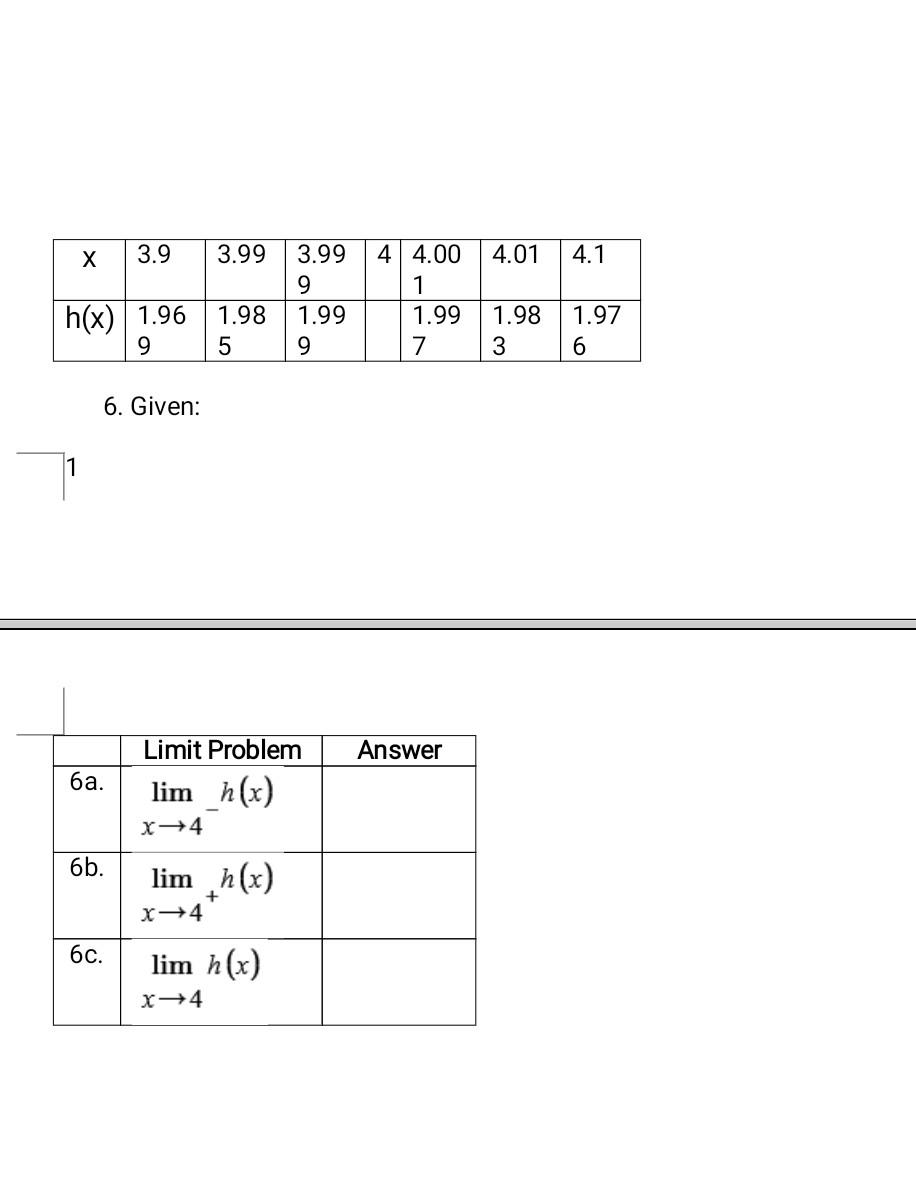 Solved Part II: Limits - Numerical Method Find the limit, if | Chegg.com Solved Part II: Limits - Numerical Method Find the limit, if | Chegg.com
