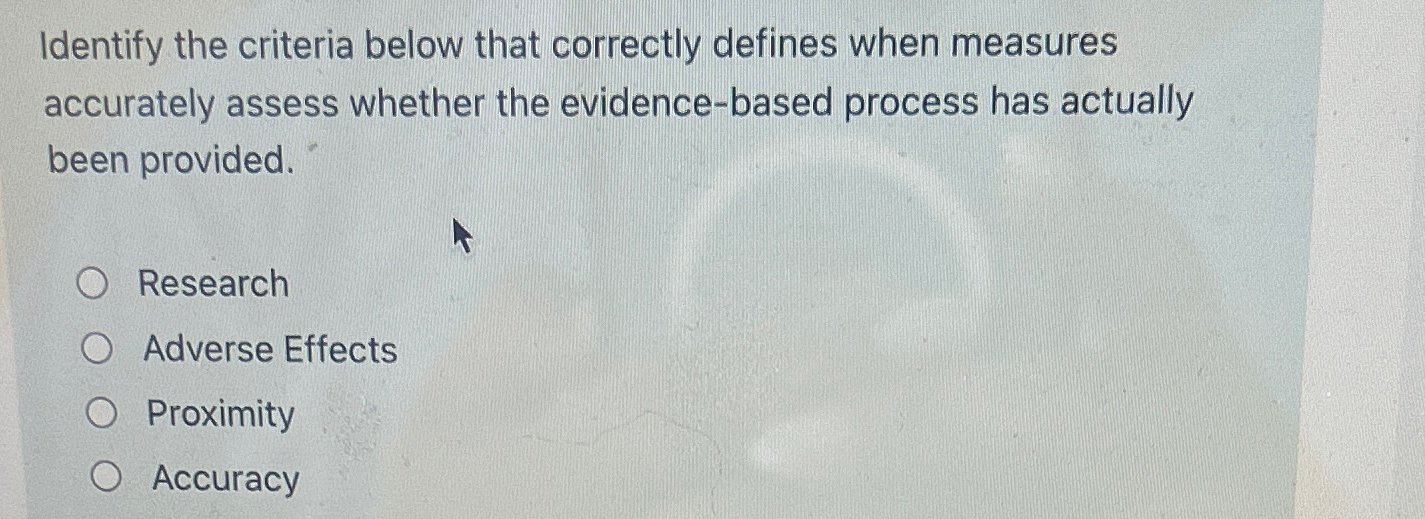 Solved Identify the criteria below that correctly defines | Chegg.com
