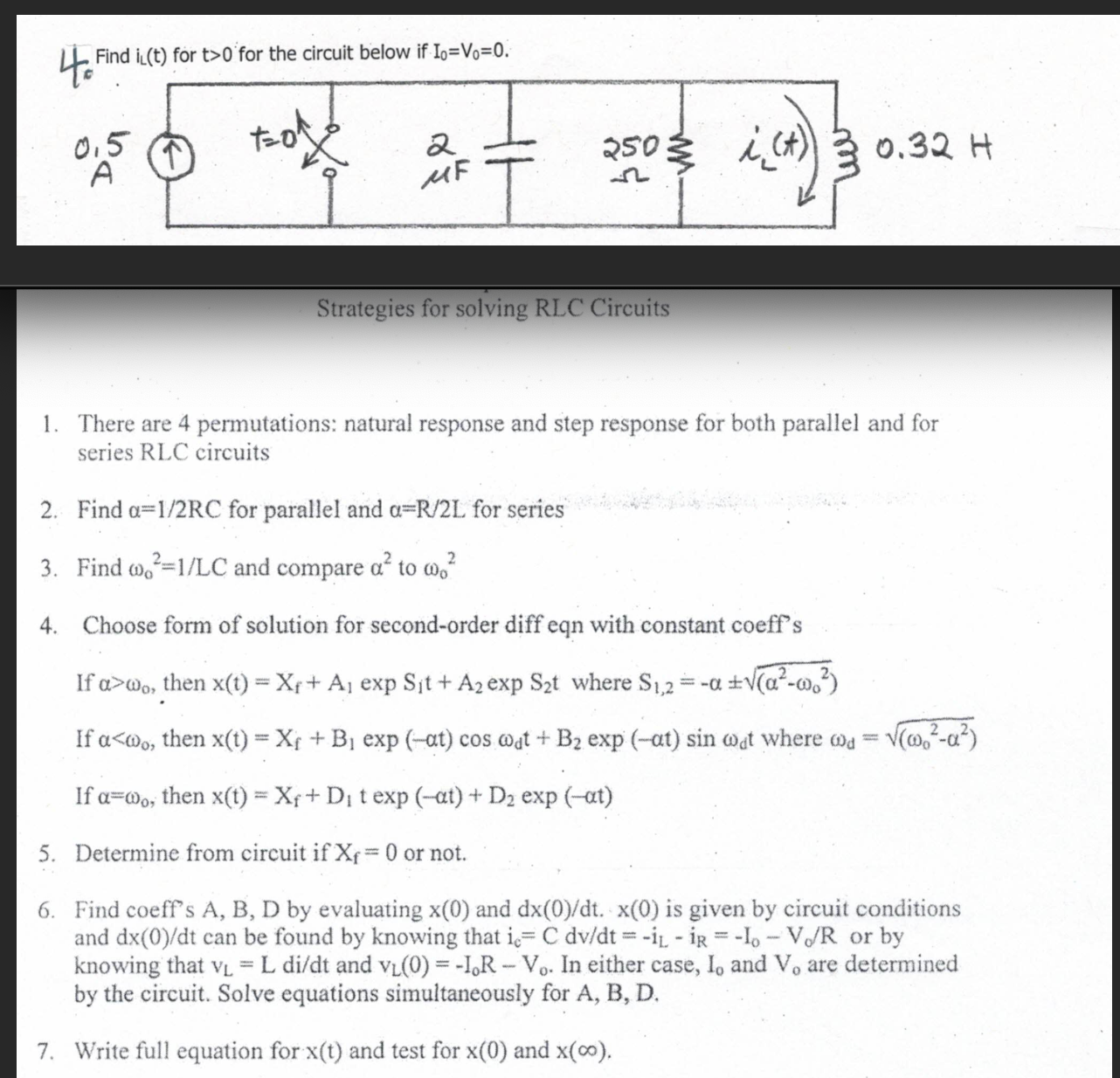 Solved Find iL(t) ﻿for t>0 ﻿for the circuit below if | Chegg.com