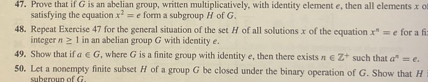 Solved Prove that if G ﻿is an abelian group, written | Chegg.com