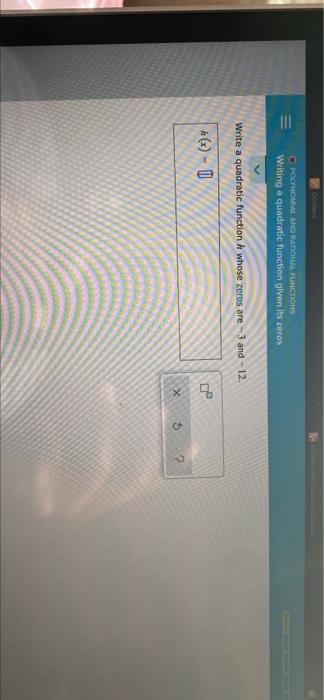 Solved III POLYNOMIAL AND RATIONAL FUNCTIONS Writing a | Chegg.com