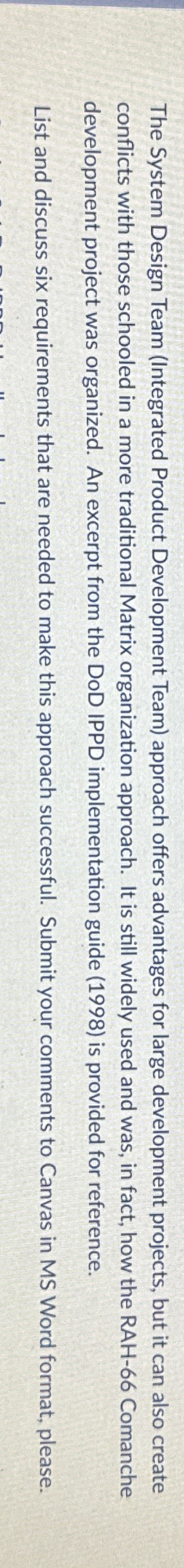 The System Design Team (Integrated Product | Chegg.com