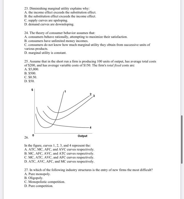 Solved 17. Economists use the term "demand" to refer to: A. | Chegg.com