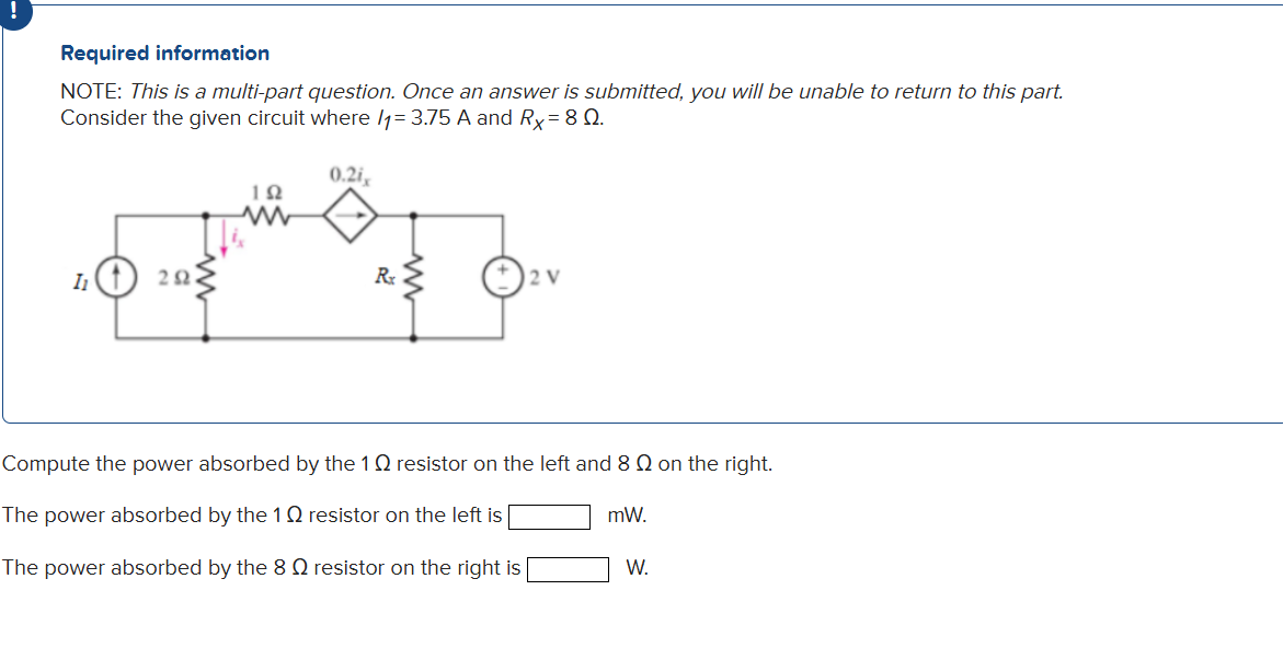 Solved Required informationNOTE: This is ﻿a multi-part | Chegg.com