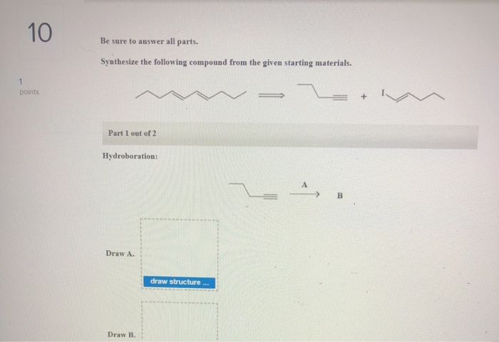 Solved Be sure to answer all parts. Synthesize the following | Chegg.com