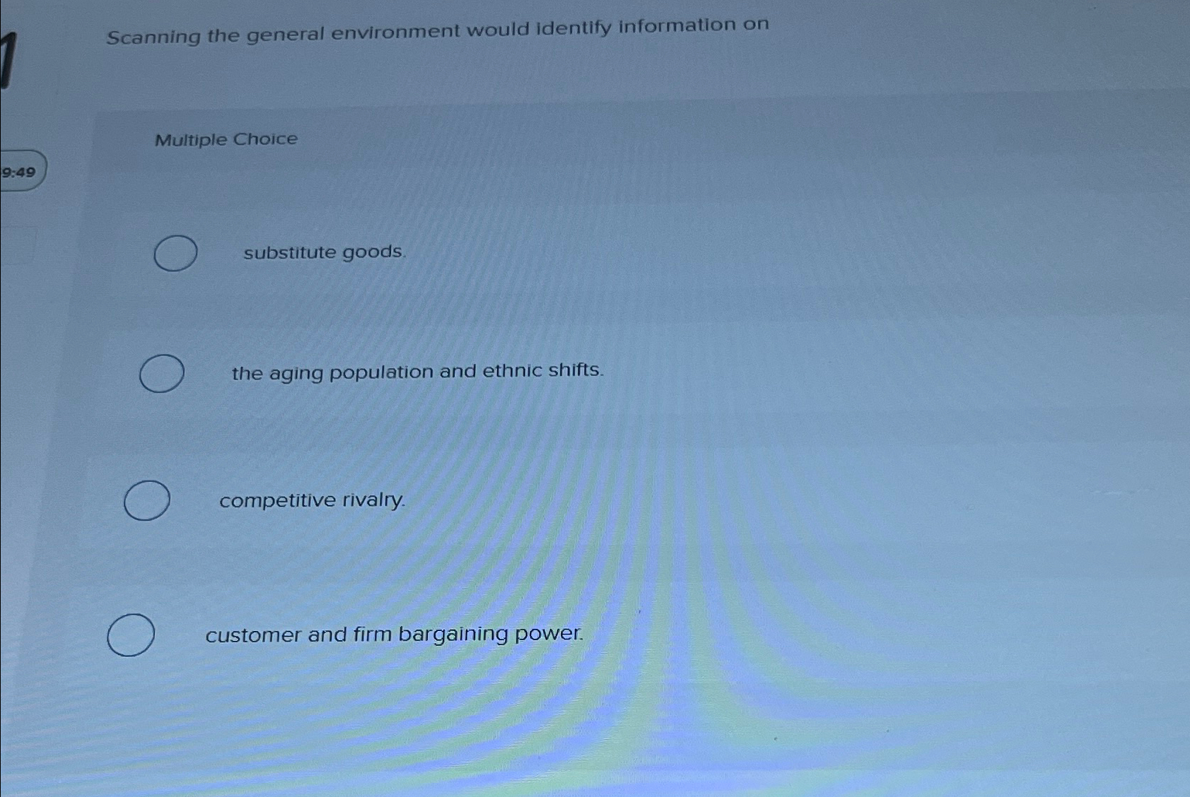 Solved Scanning the general environment would identify | Chegg.com