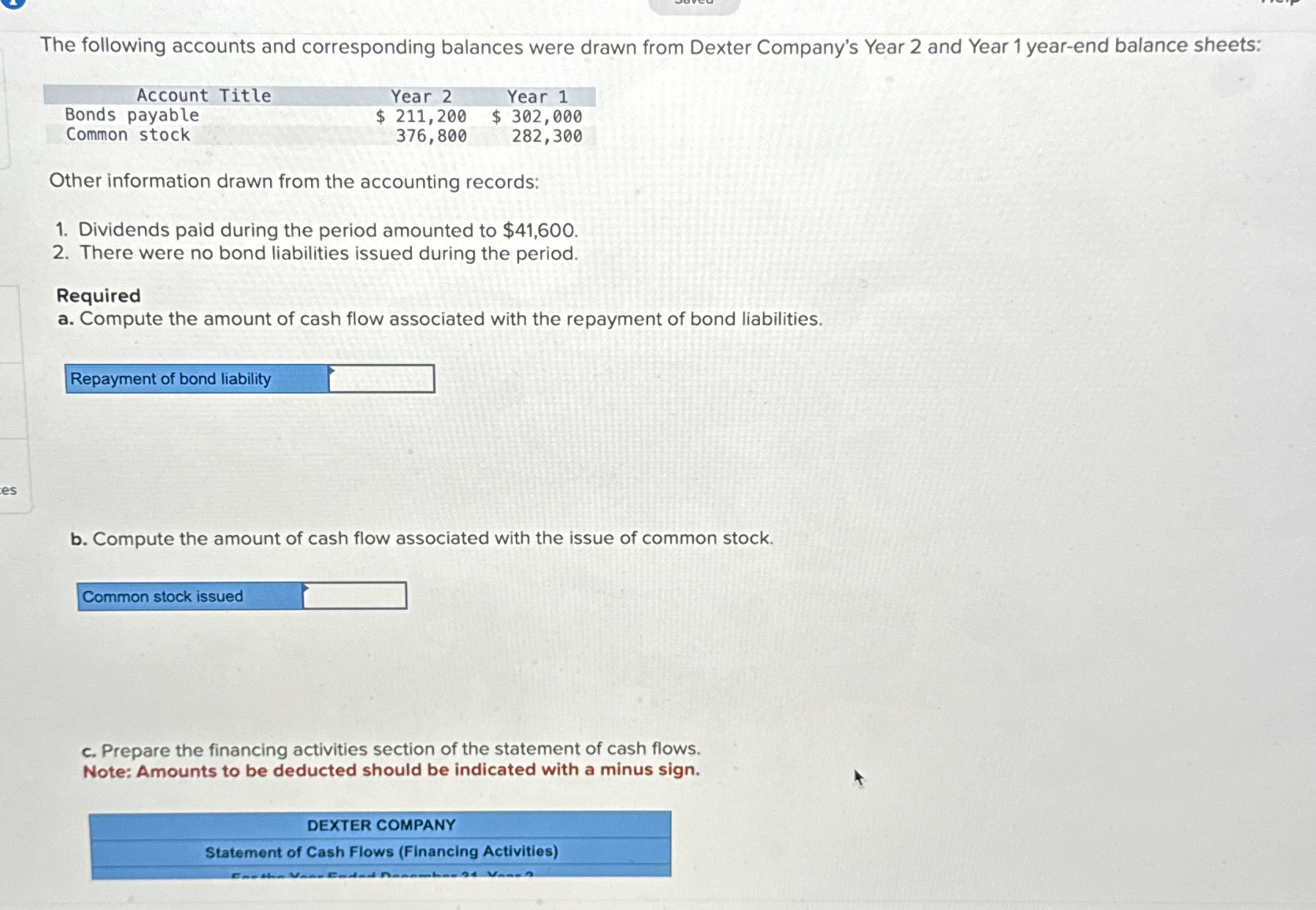 The following accounts and corresponding balances | Chegg.com