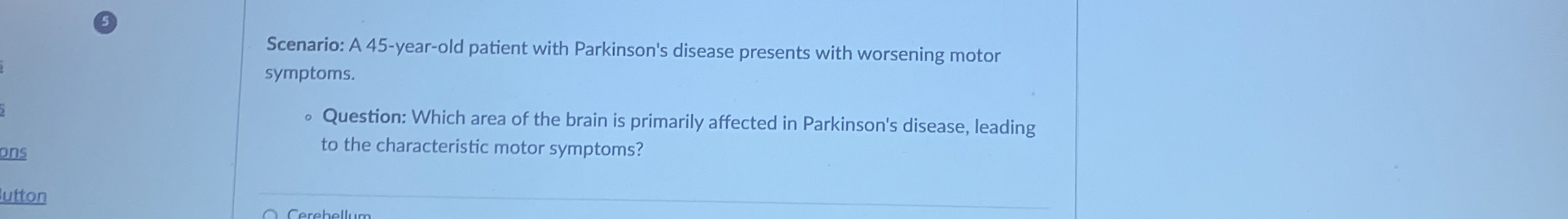 Solved Scenario: A 45-year-old patient with Parkinson's | Chegg.com