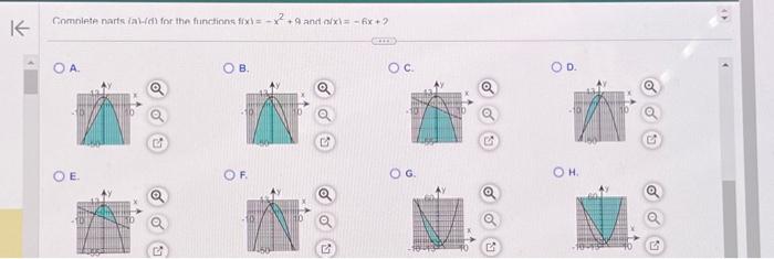 Solved Complete parts (a)-(d) for the functions f(x)=−x2+9 | Chegg.com