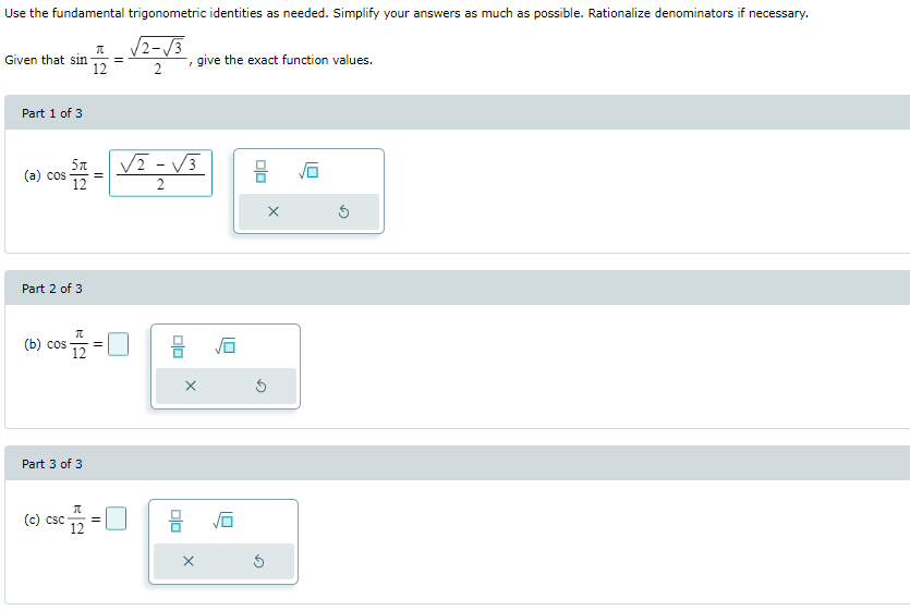 Solved Use the fundamental trigonometric identities as | Chegg.com