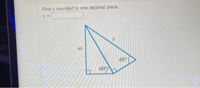 Solved Find x rounded to one decimal place. | Chegg.com