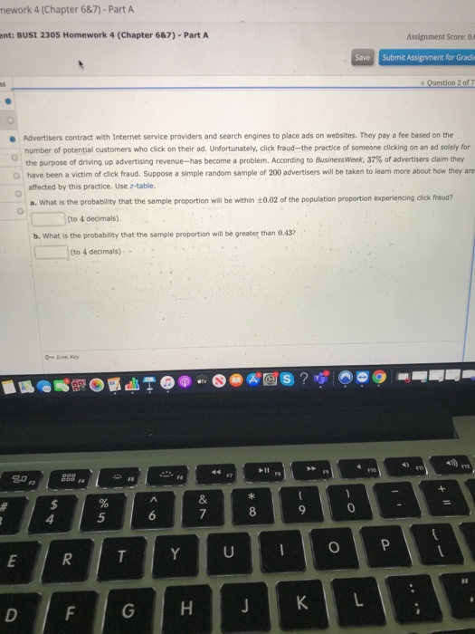 Solved mework 4 (Chapter 687) - Part A ent: BUSI 2305 | Chegg.com