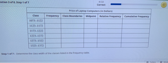 Solved estion 3 of 8. Step 1 of 7 4/22 Correct Price of | Chegg.com Solved estion 3 of 8. Step 1 of 7 4/22 Correct Price of | Chegg.com