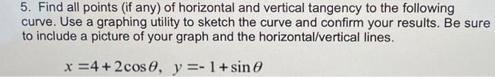 Solved 5. Find all points (if any) of horizontal and | Chegg.com
