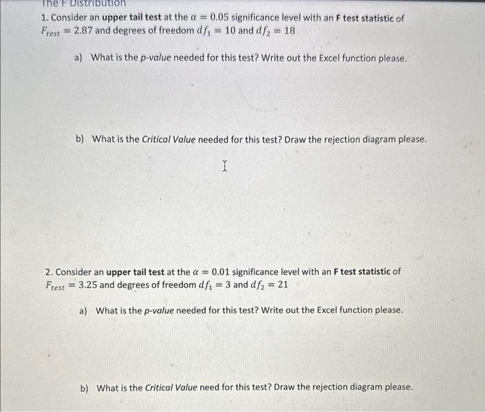 Solved 1. Consider an upper tail test at the α=0.05 | Chegg.com