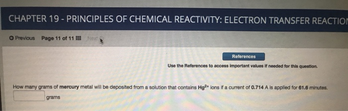 Solved CHAPTER 19 - PRINCIPLES OF CHEMICAL REACTIVITY: | Chegg.com