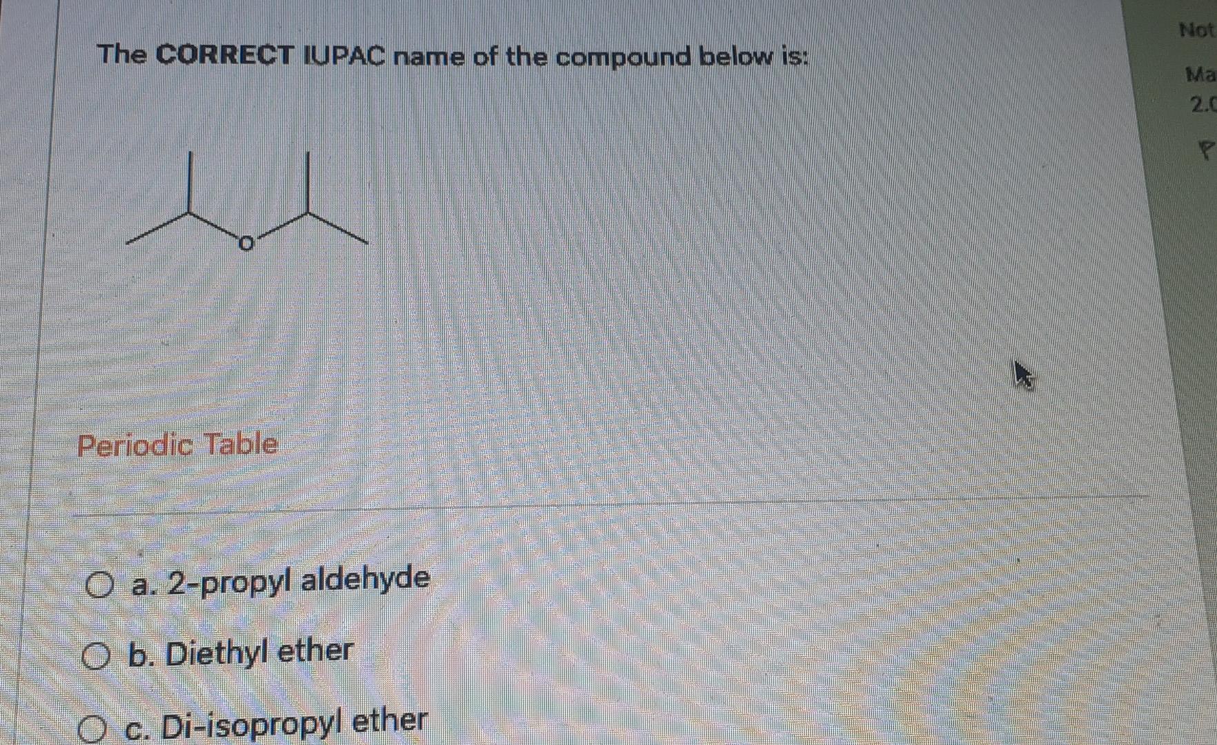 Solved The CORRECT IUPAC name of the compound below is: | Chegg.com