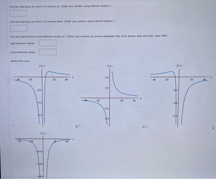 Solved Consider the following curve. f(x)=x2x−6 Determine | Chegg.com