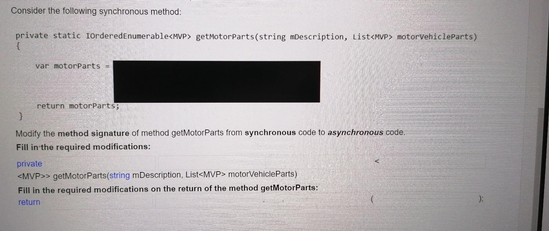 Solved Consider The Following Synchronous Method Private 4432