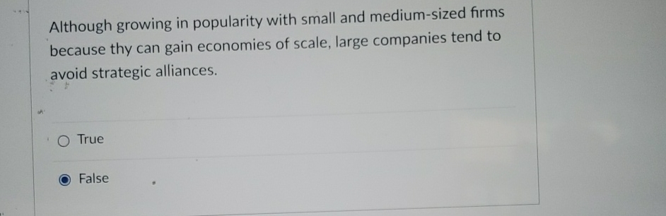 Solved Although growing in popularity with small and | Chegg.com