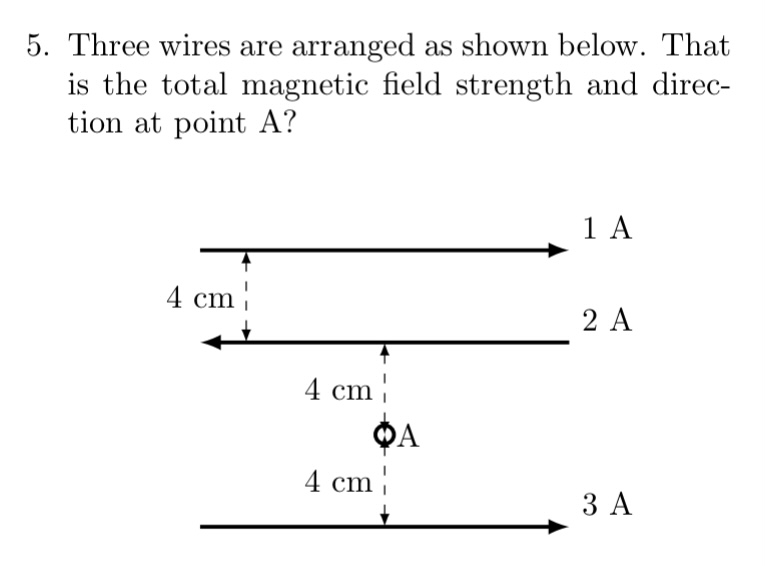 Solved Three wires are arranged as shown below. That is the | Chegg.com