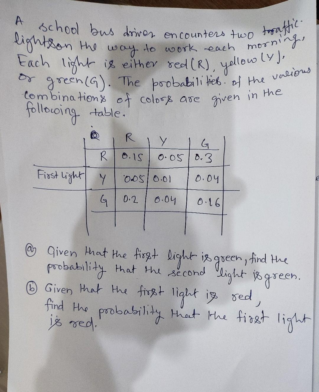 Solved A school bus drives encounters two traffic lightson | Chegg.com