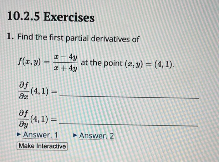 Solved 1. Find the first partial derivatives of | Chegg.com