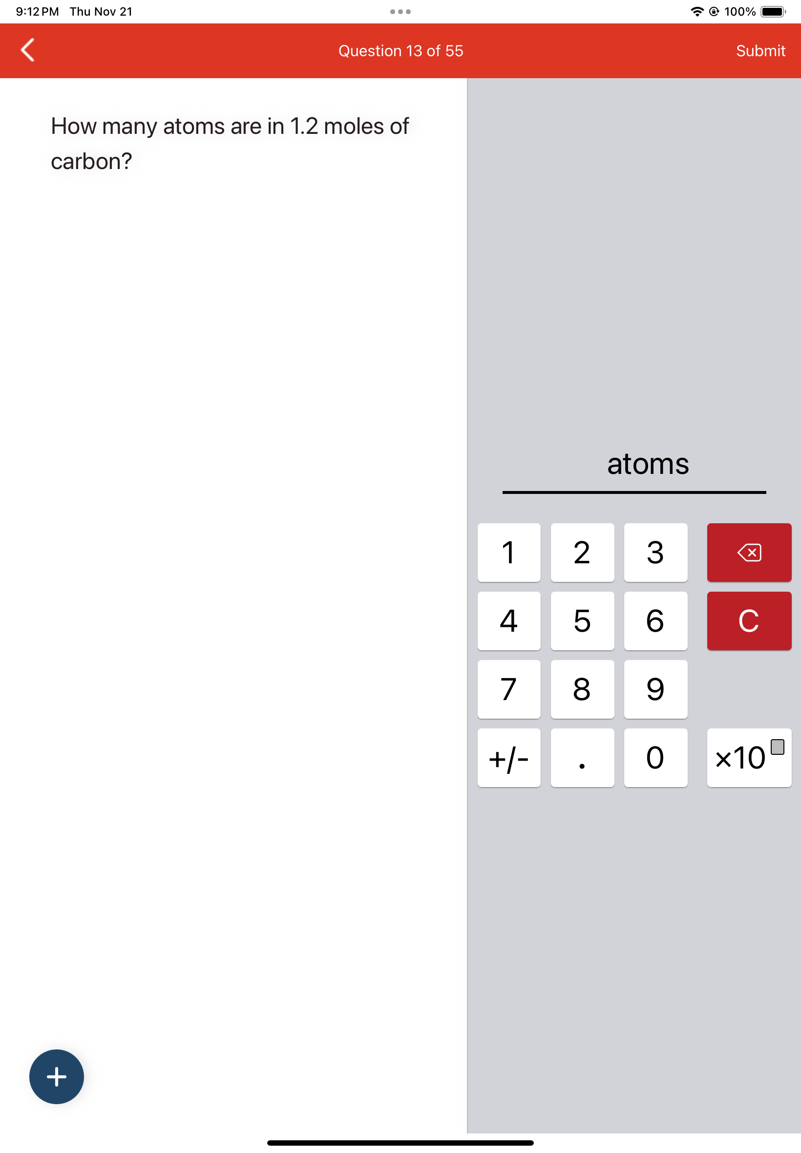 Solved 9:12 ﻿PM Thu Nov 21( 100%Question 13 ﻿of 55SubmitHow | Chegg.com