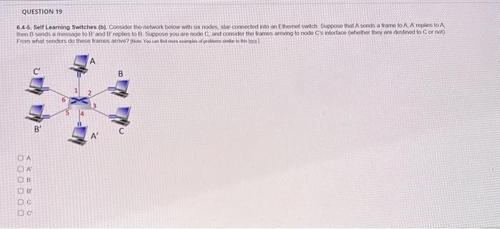 Solved 6.4 4. Self Learning Switches (a), Consider the | Chegg.com