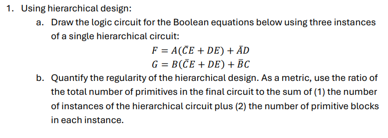 Solved Using hierarchical design:a. ﻿Draw the logic circuit | Chegg.com