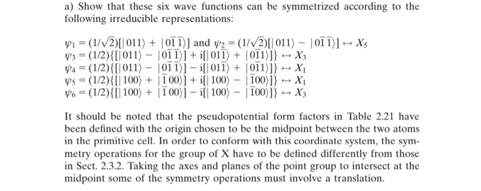 2.8 Pseudopotential Band Structure Calculation by | Chegg.com