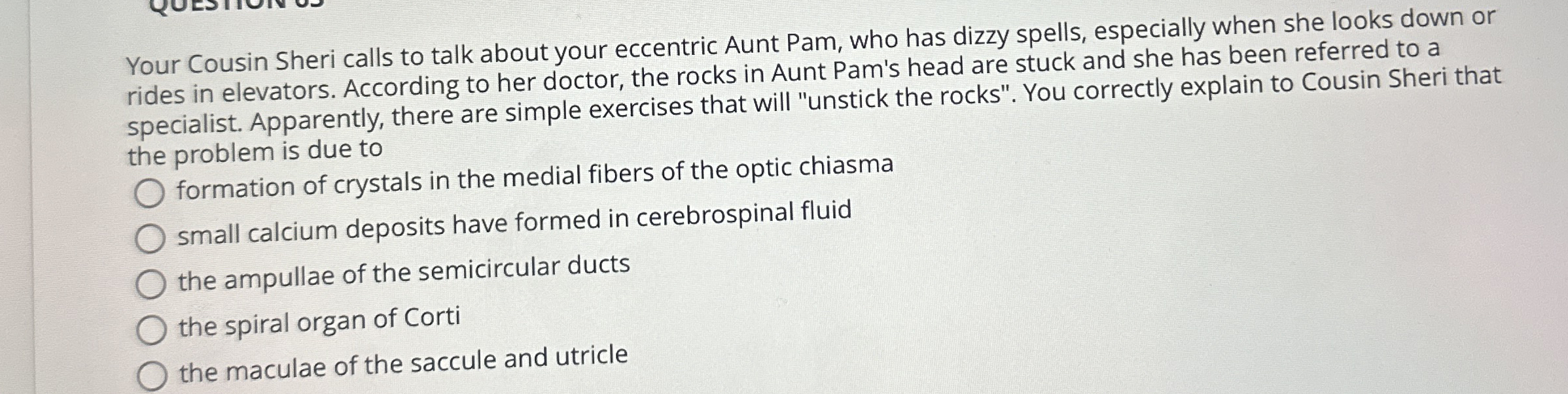 Solved Your Cousin Sheri calls to talk about your eccentric | Chegg.com