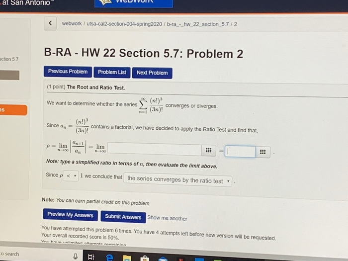 Solved at San Antonio VCUVVUI webwork | Chegg.com