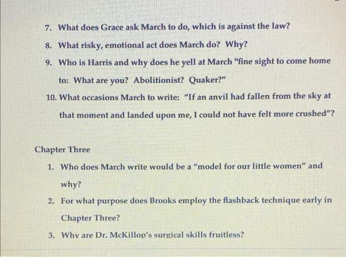 March Discussion Questions Answer each question using | Chegg.com