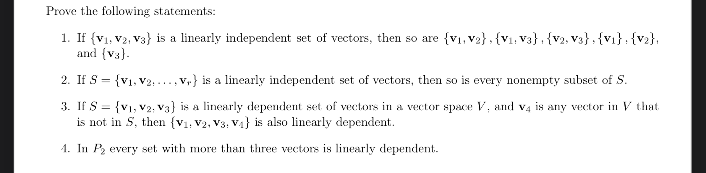 Solved Prove the following statements:If {v1,v2,v3} ﻿is a | Chegg.com