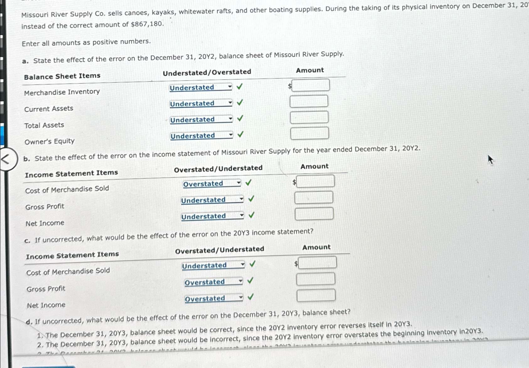Solved Missouri River Supply Co. ﻿sells canoes, kayaks, | Chegg.com