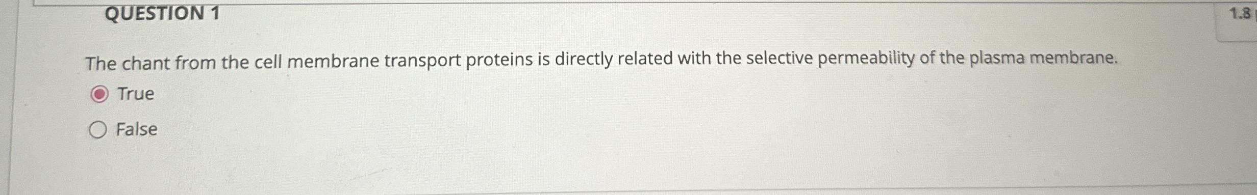 Solved QUESTION 1The chant from the cell membrane transport | Chegg.com