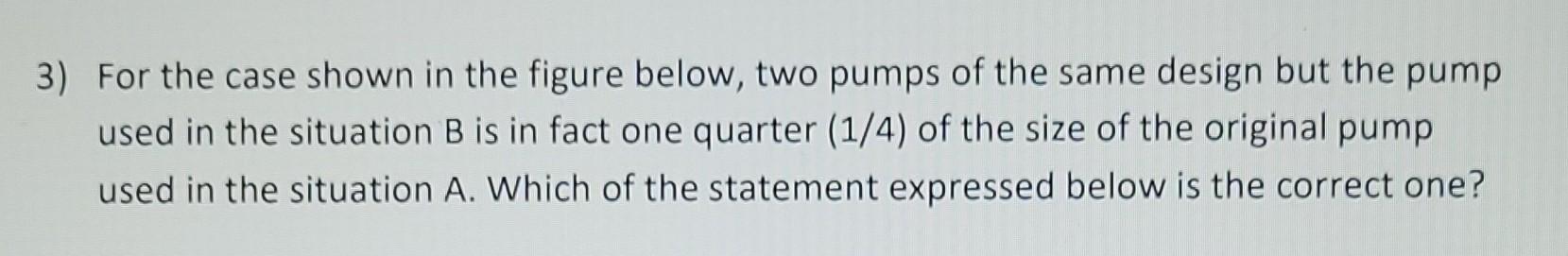 Solved For the case shown in the figure below, two pumps of | Chegg.com
