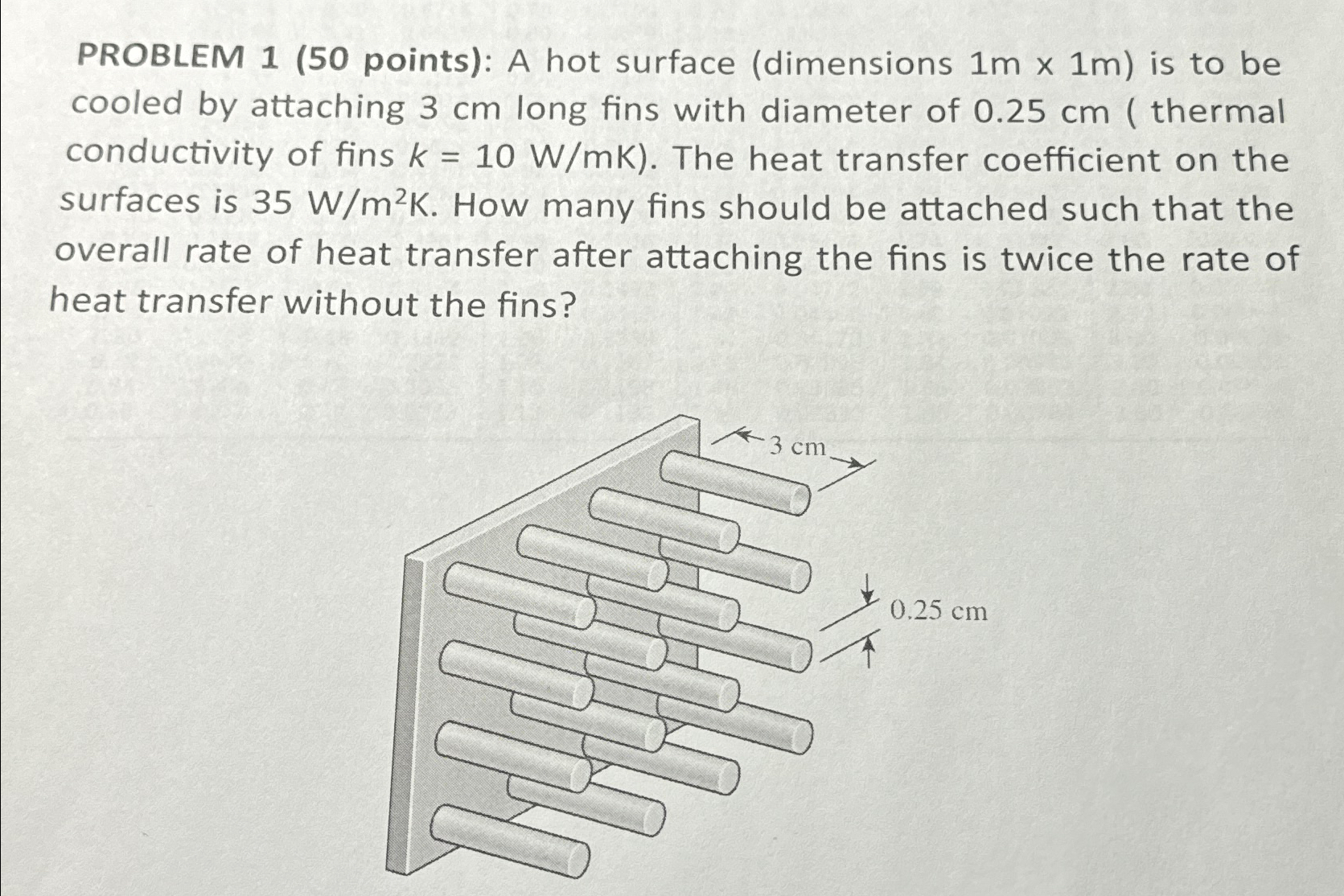 Solved PROBLEM 1 (50 ﻿points): A hot surface (dimensions | Chegg.com