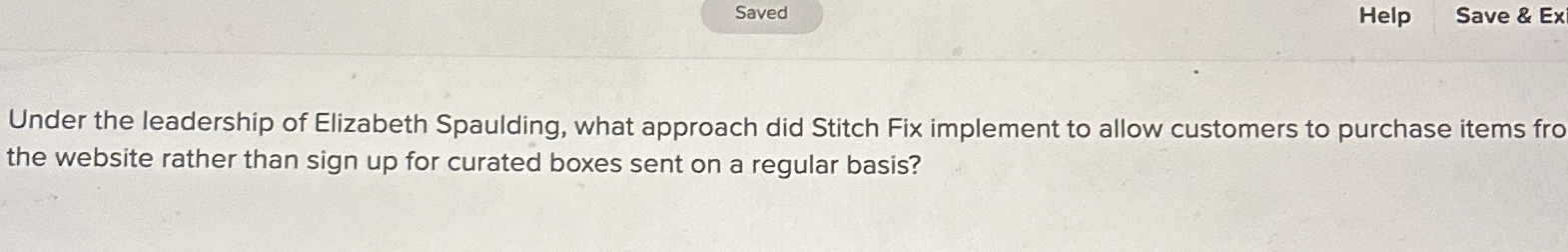Solved Under the leadership of Elizabeth Spaulding, what | Chegg.com