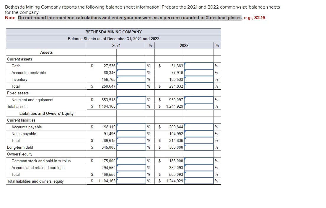 Solved Bethesda Mining Company reports the following balance | Chegg.com