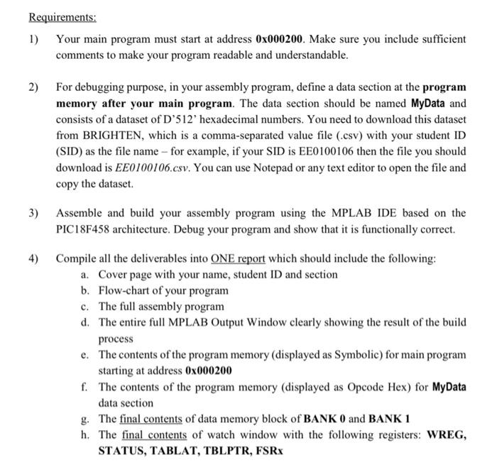 Solved Instructions: Write ONE complete assembly program to | Chegg.com